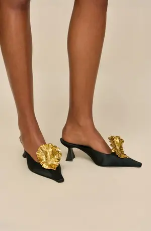 Cult Gaia Irina Shell Embellished Mule