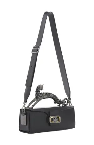LANVIN Medium Pencil Cat Leather Bag - Black