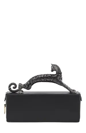 LANVIN Medium Pencil Cat Leather Bag - Black