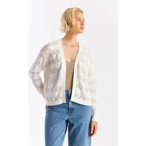 WISPR Chevron Stitch Cardigan - Ivory