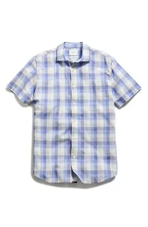 Billy Reid Hutcheson Plaid Short Sleeve Button-up Shirt