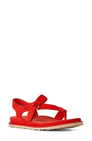 UGG Toe Post Suede Sandal - Red Pepper