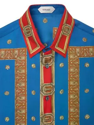 Versace Printed Silk Twill Regular Shirt