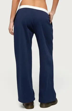 EDIKTED Low-rise Sweatpants - Navy