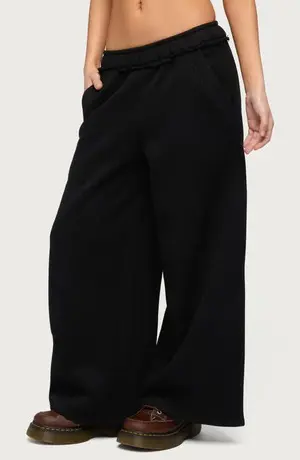EDIKTED Oversize Baggy Sweatpants - Black