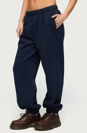 EDIKTED Oversized Sweatpants - Navy