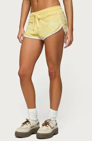 EDIKTED Terry Cloth Elastic-waist Shorts