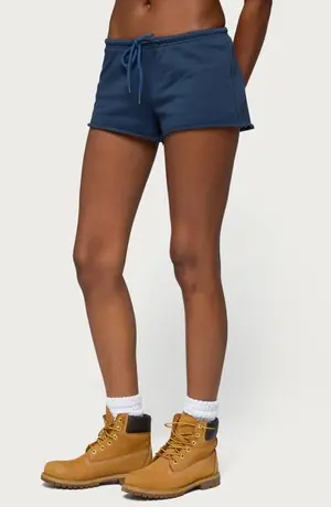 EDIKTED Cutoff Terry Shorts