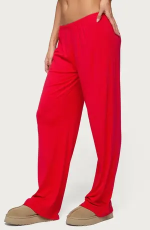 EDIKTED Justina Lounge Pants - Red