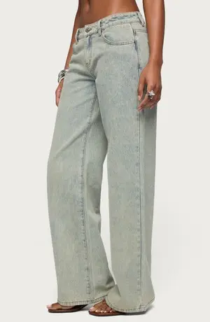 EDIKTED Magda Wide Leg Jeans