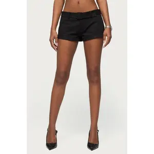 EDIKTED Belted Low Rise Twill Shorts