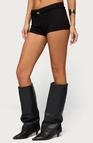 EDIKTED Belted Micro Shorts
