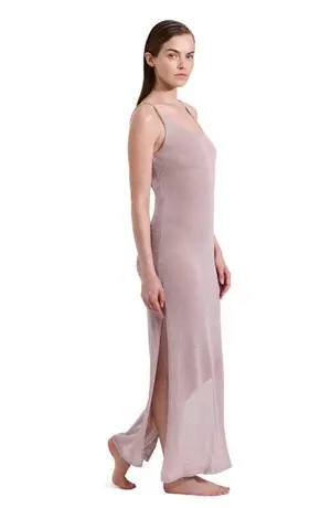 LUMA GOTTEX Solar Shimmer Knit Dress Cover-up - Light-pink-silver