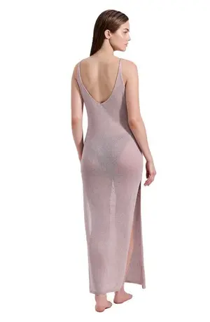 LUMA GOTTEX Solar Shimmer Knit Dress Cover-up - Light-pink-silver