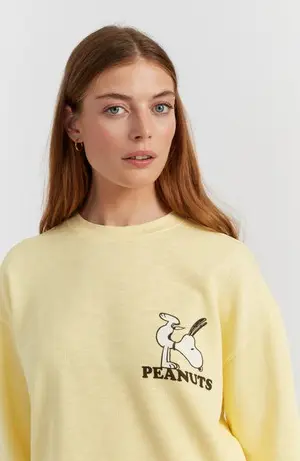 Chinti & Parker Peanuts Athletics Graphic Cotton Sweatshirt