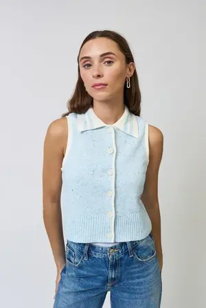 Central Park West Textured Vests For Women