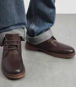 Barbour Leather Kirkstone Desert Boots - Brown