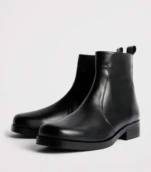 Studio Nicholson Leather Square-toe Boots