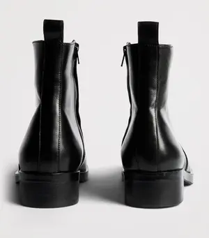 Studio Nicholson Leather Square-toe Boots
