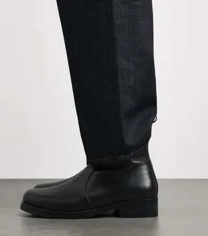 Studio Nicholson Leather Square-toe Boots