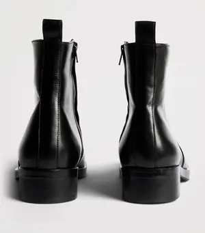 Studio Nicholson Leather Square-toe Boots