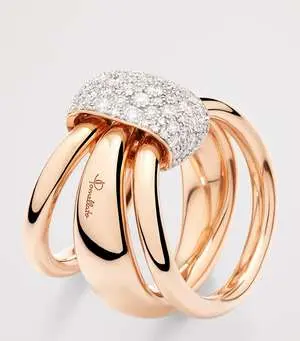 Pomellato Together Rose Gold And Diamond Ring - White