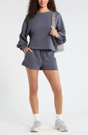 Zella French Terry Shorts - Navy Armada