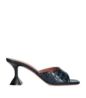 Croc Embossed Mules