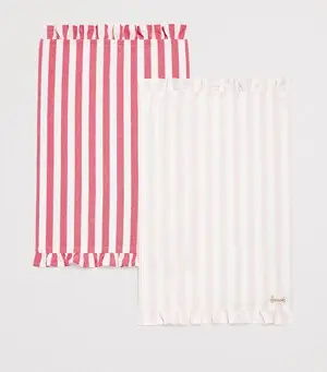 Harrods Stripe Ruffle Tea Towels