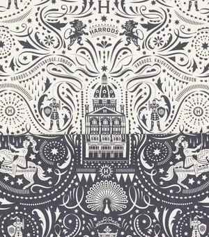 Harrods Cotton Knights Of Brompton Tea Towels