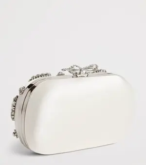 SELF-PORTRAIT Satin Crystal Clutch