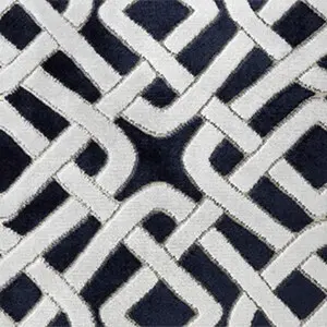 YVES DELORME Entrelac Marine Square Cushion Cover - Navy