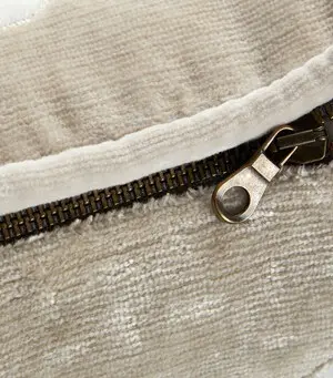 YVES DELORME Entrelac Marine Square Cushion Cover - Neutral