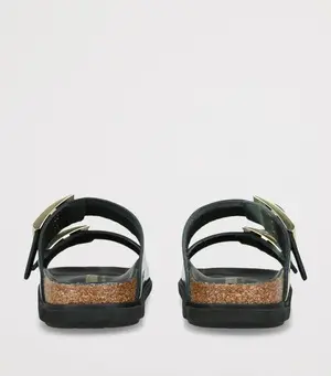 BIRKENSTOCK Leather Arizona Sandals - Black