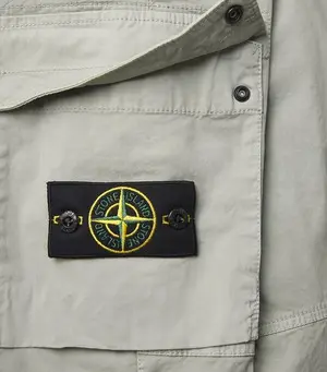 Stone Island Stretch-cotton Tapered Cargo Trousers - Green