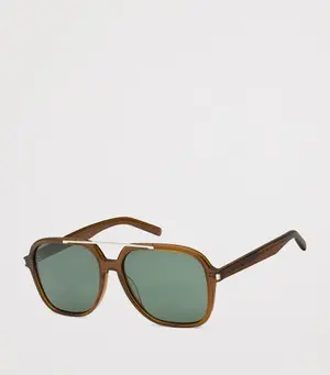 Saint Laurent Aviator 545 Sunglasses - Brown