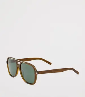 Saint Laurent Aviator 545 Sunglasses - Brown