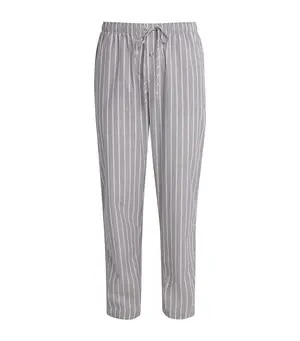 Hanro Cotton Stripe Night & Day Lounge Trousers - Blue
