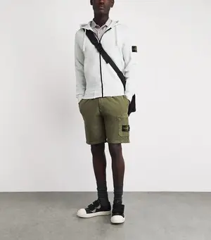 Stone Island Organic Cotton Zip-up Hoodie - Blue