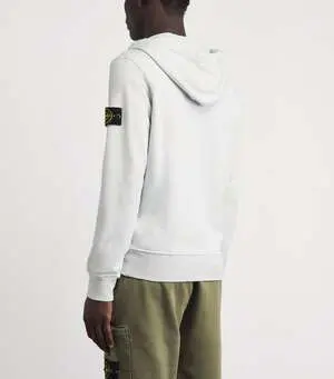 Stone Island Organic Cotton Zip-up Hoodie - Blue