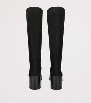 Alaïa Leather Panelled Knee-high Boots 55 - Black
