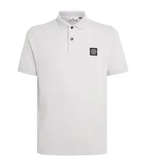 Stone Island Stretch Organic Cotton Polo Shirt - Blue