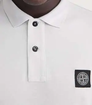 Stone Island Stretch Organic Cotton Polo Shirt - Blue