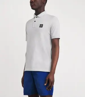 Stone Island Stretch Organic Cotton Polo Shirt - Blue