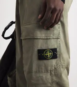 Stone Island Stretch Organic Cotton Cargo Trousers - Green