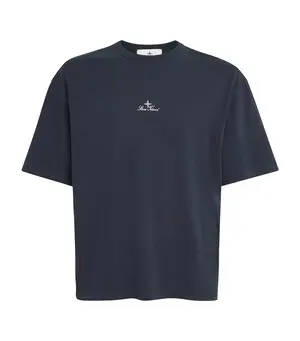 Stone Island Organic Cotton Logo T-shirt - Navy