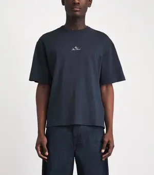 Stone Island Organic Cotton Logo T-shirt - Navy