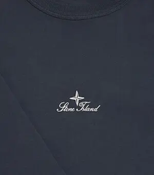 Stone Island Organic Cotton Logo T-shirt - Navy