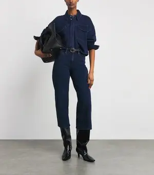 Good American Cropped Jeanius Palazzo Trousers