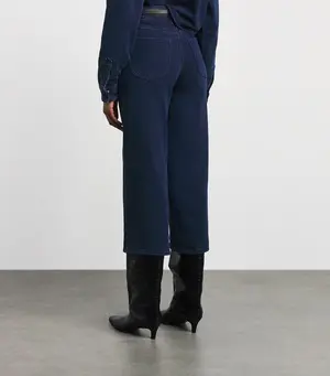 Good American Cropped Jeanius Palazzo Trousers